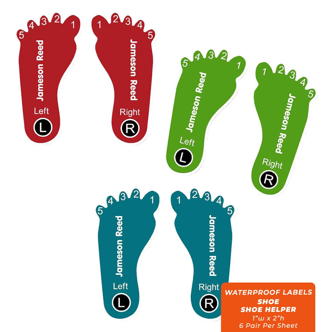 Shoe Name Labels 3 Types Football - Etsy