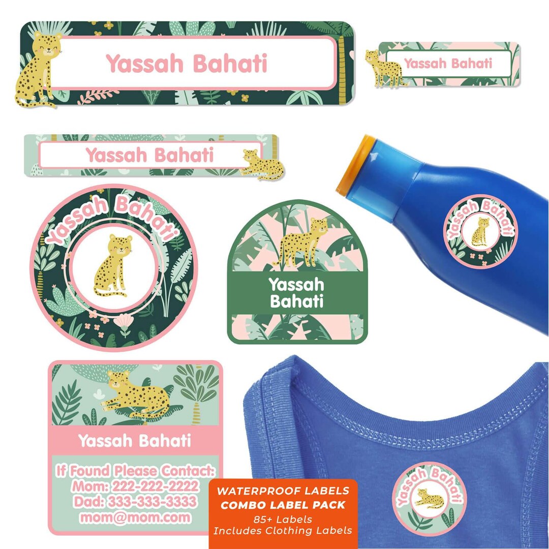 Camp Labels Pack With Camp Clothing Labels, Leopards - Etsy
