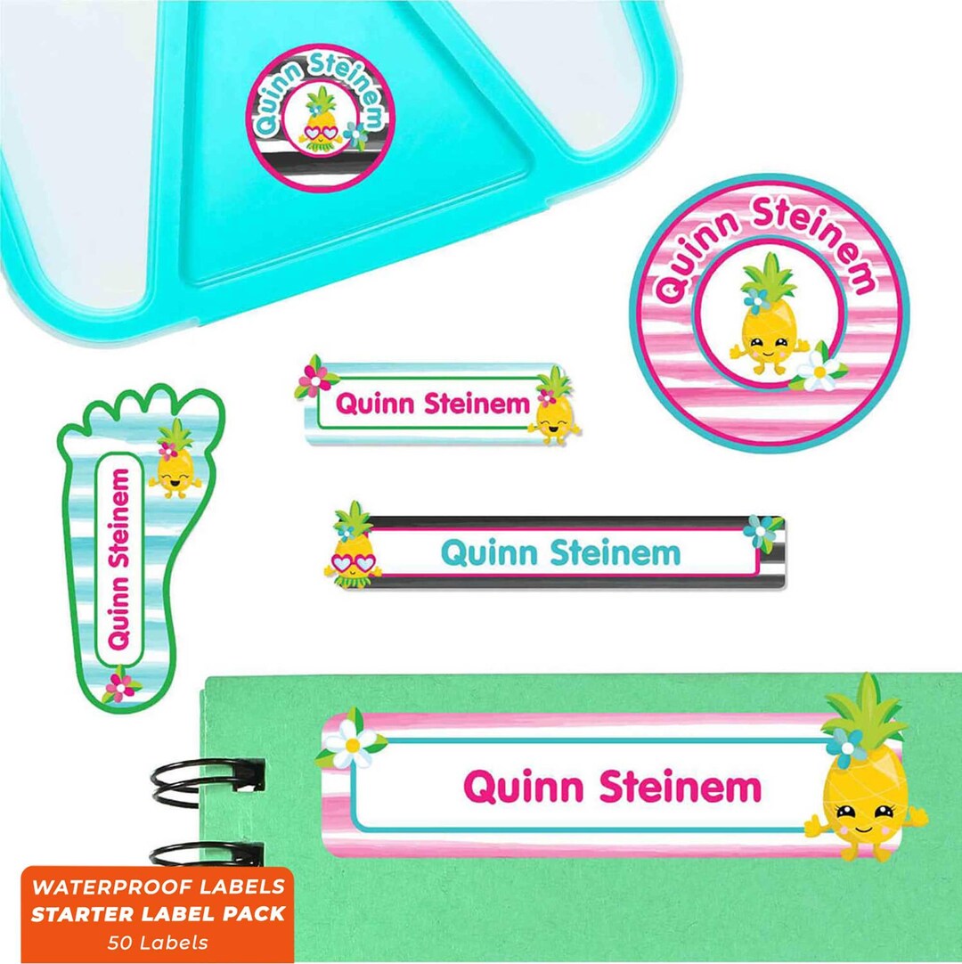 Starter Name Sticker Pack, Pineapples - Etsy