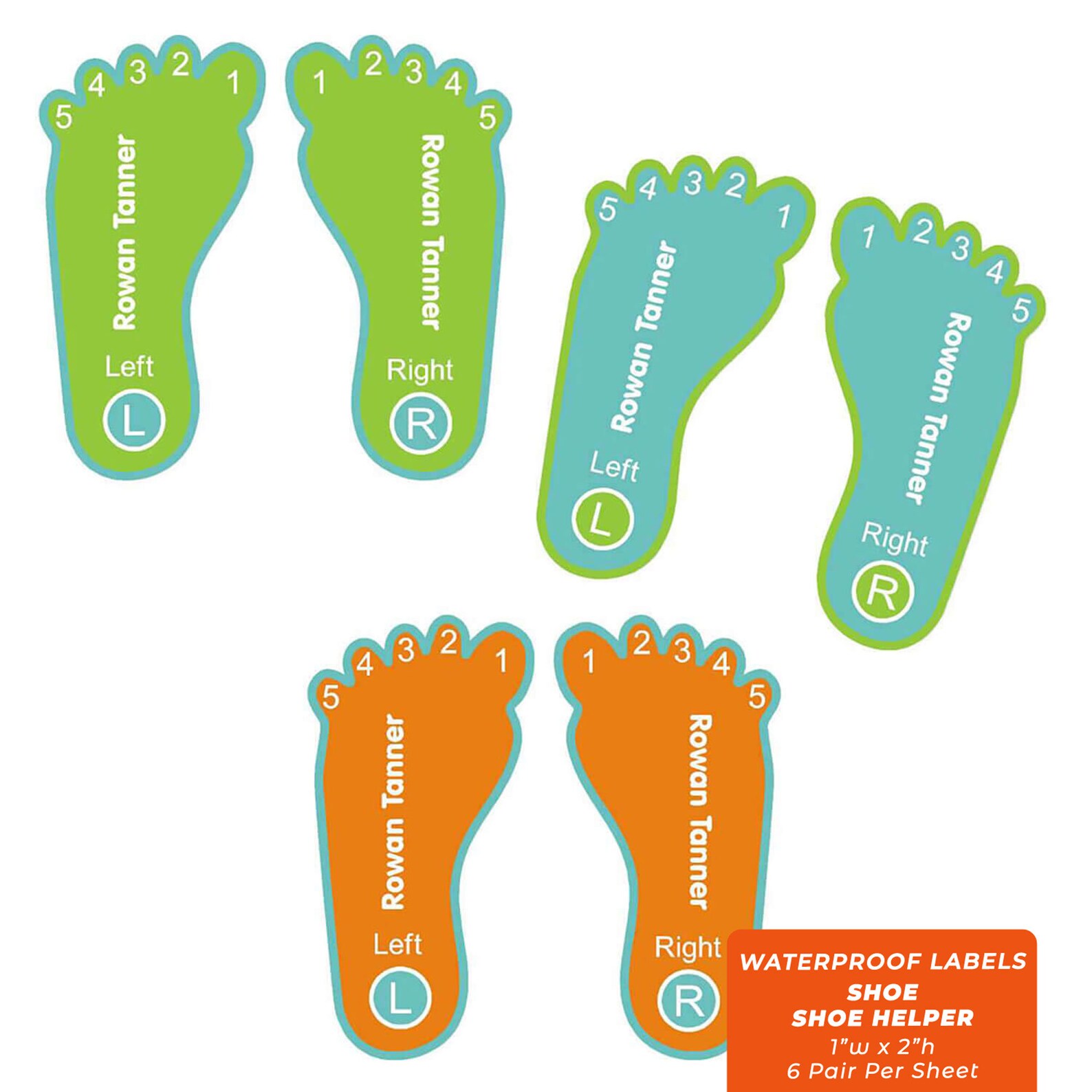 Shoe Name Labels 3 Types Modern Whimsee | Etsy