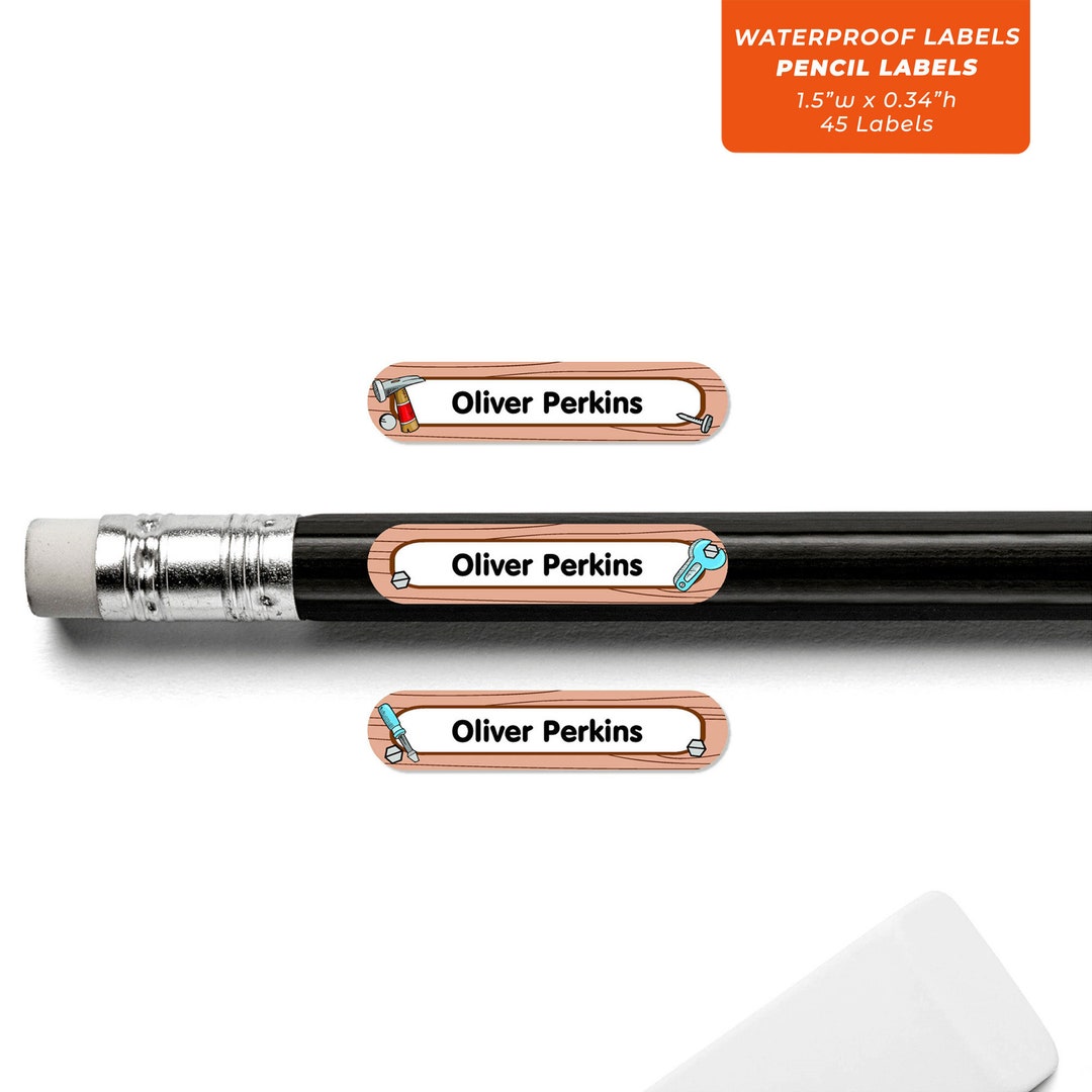 Pencil Name Labels, Dad's Tools - Etsy
