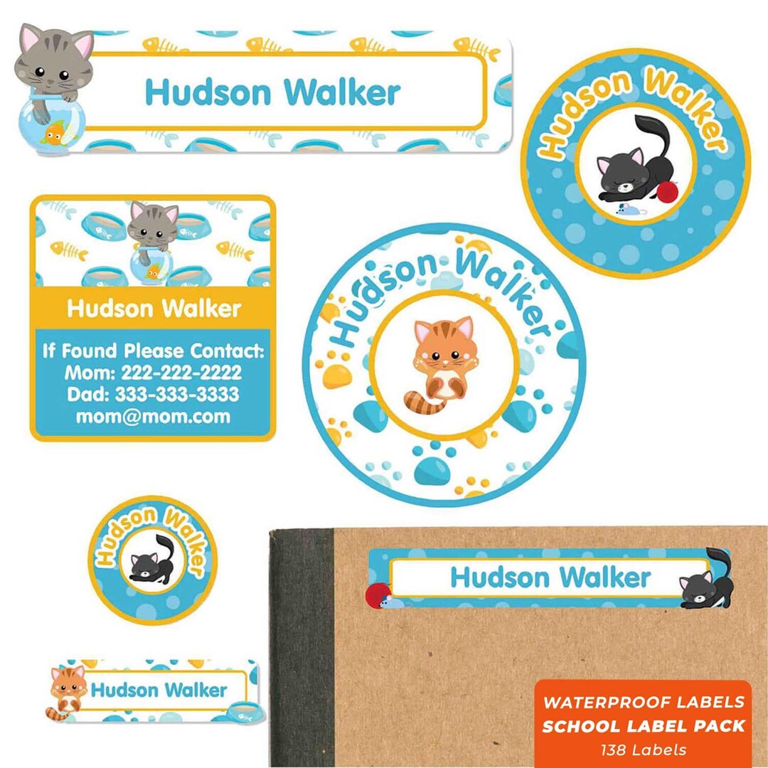 Ultimate School Name Labels Pack | Back to School Labels | Personalized ...