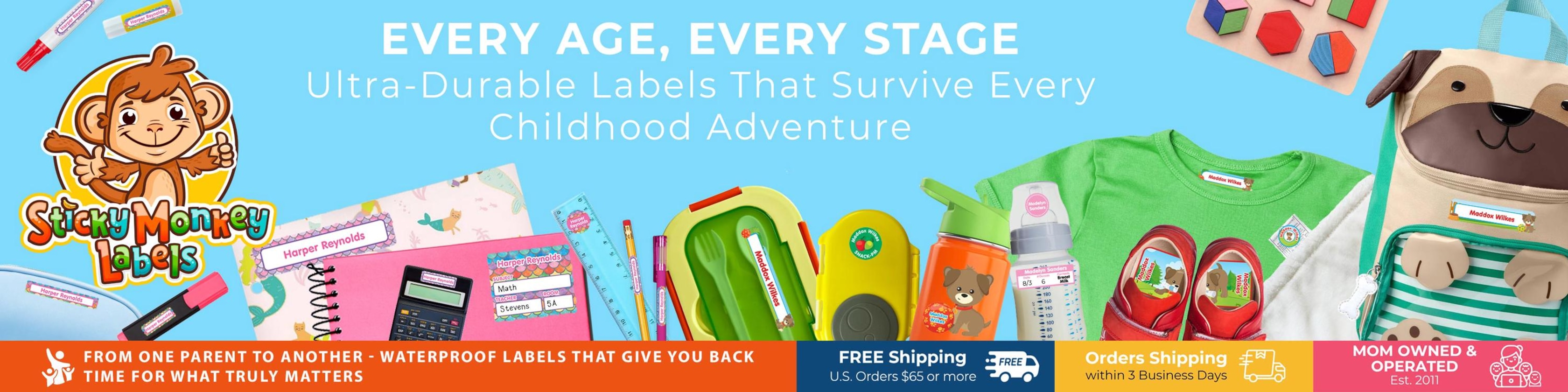 StickyMonkeyLabels - Etsy