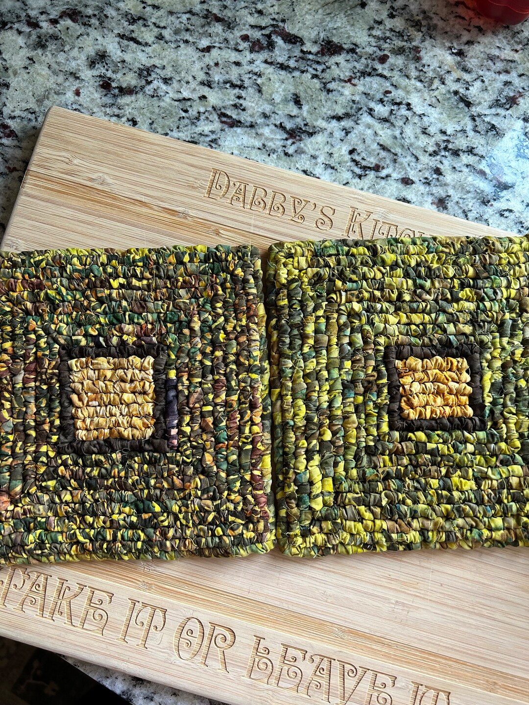 Fall Home Decor, Fall Colors, 7 X 7 Inch Autumn Potholders, Golden ...