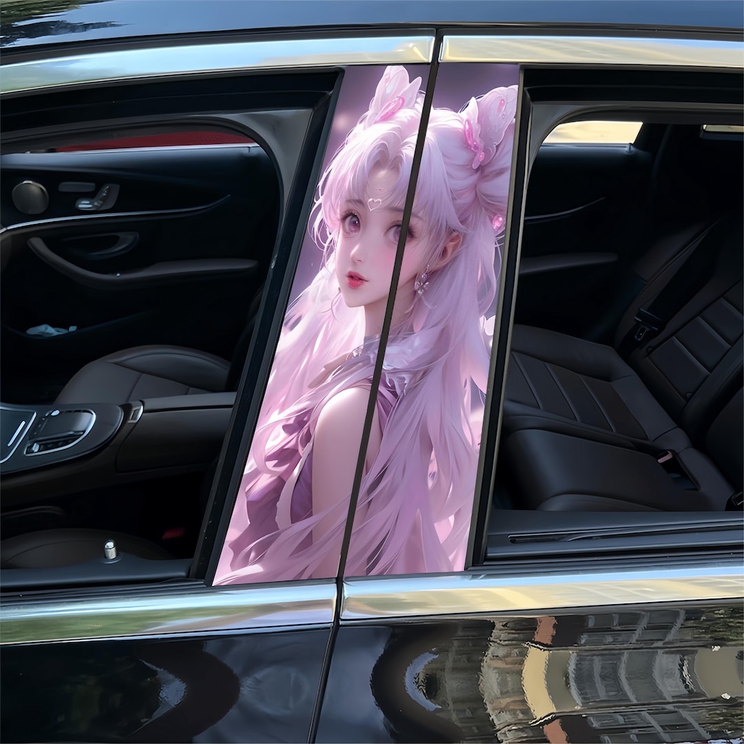 Sailor Moon Chibi-usa Car B-pillar Sticker Set, 2 Anime Styles ...