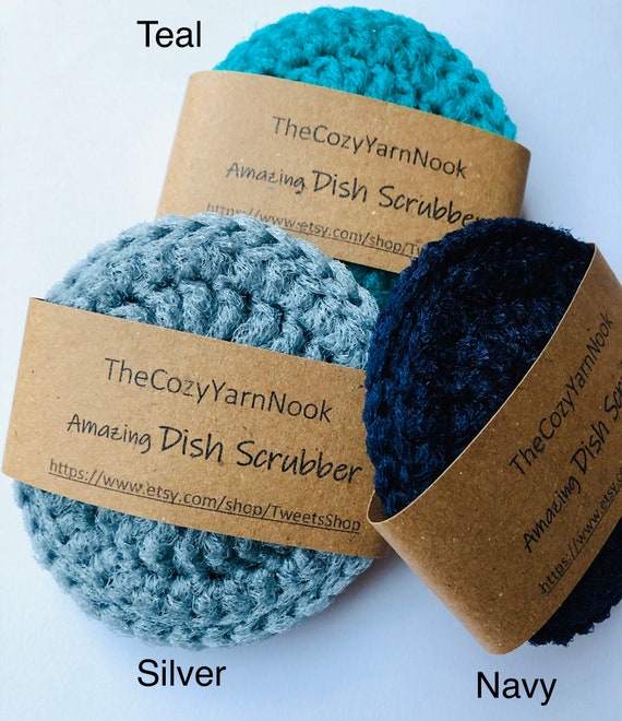 Handmade Nylon Kitchen Scrubbers Reusable large double thickness set of ...