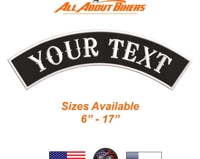 Set of 4 Piece Custom Embroidered Rocker Patch/ Biker Patch/ Back Patch ...