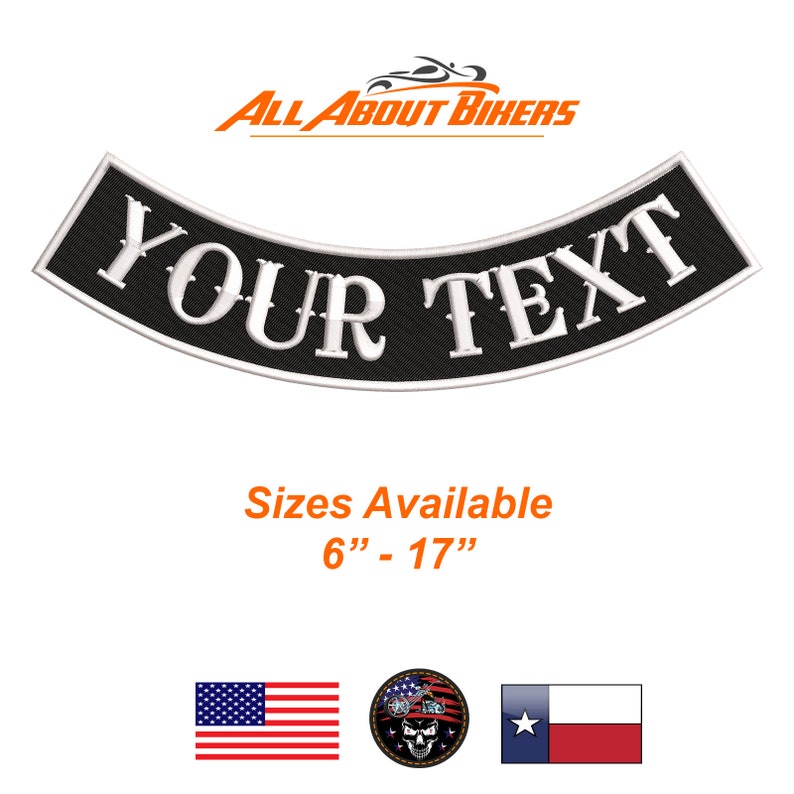 17 Custom Embroidered Bottom Rocker Patch Premium | Etsy