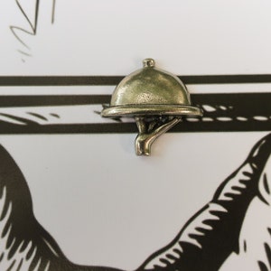 Waiter's Tray Pewter Lapel Pin CC476 Restaurant, Catering, Server, and ...