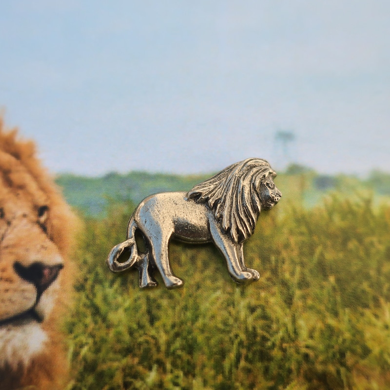 Lion Pin - Etsy