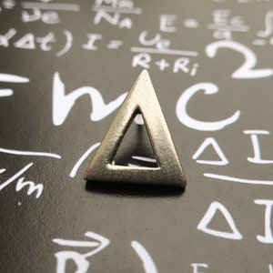 Delta Pewter Lapel Pin- CC595- Mathematics, Math Teacher, Greek Letters ...