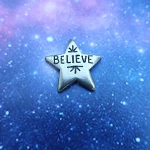 Believe Star Lapel Pin- CC513- Believe, Star, Motivational Pins - Etsy