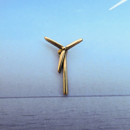 Wind Energy Gold Dipped Pewter Lapel Pin CC456G Wind Energy - Etsy