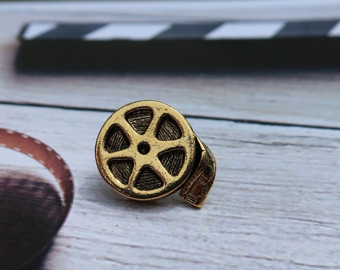 Film Reel Lapel Pin CC326 Motion Picture Movies Movie - Etsy
