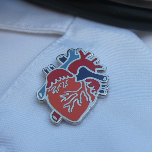 Set of Anatomical Human Heart Enamel Pin: Medical Anatomy Pin - Etsy