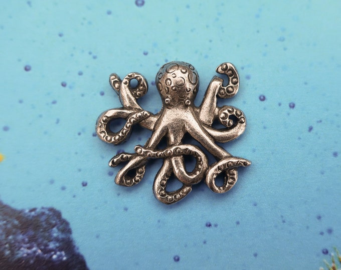 Octopus Swordsman Pin Bright Red - Etsy