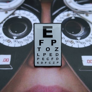 Enamel Eye Chart Lapel Pin EP114 Visual Test, Eye Chart, Eye Test ...