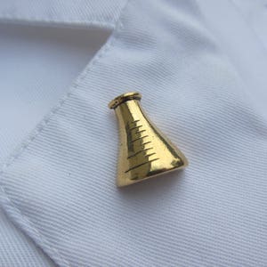 Gold Flask Lapel Pin- CC296G- Science and Laboratory Pins for ...