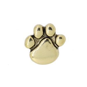 Paw Print Gold Lapel Pin - CC269G- Pins for Pet Lovers- Dog Paw Pin ...