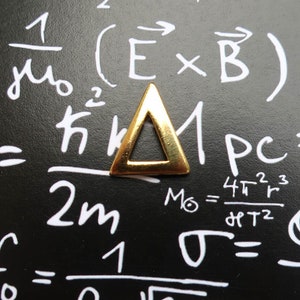 Delta Gold Dipped Pewter Lapel Pin- CC595G- Mathematics, Math Teacher, Greek Letters, and ...