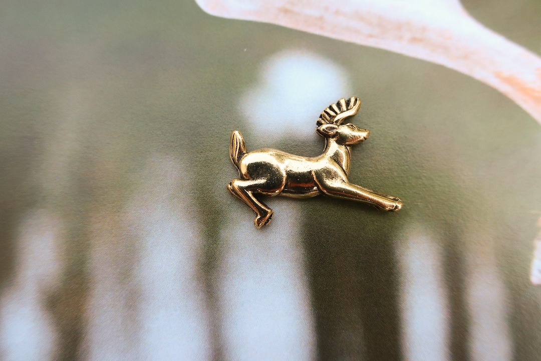 Deer Gold Dipped Pewter Lapel Pin- CC110G- Wildnerness and Woodland ...