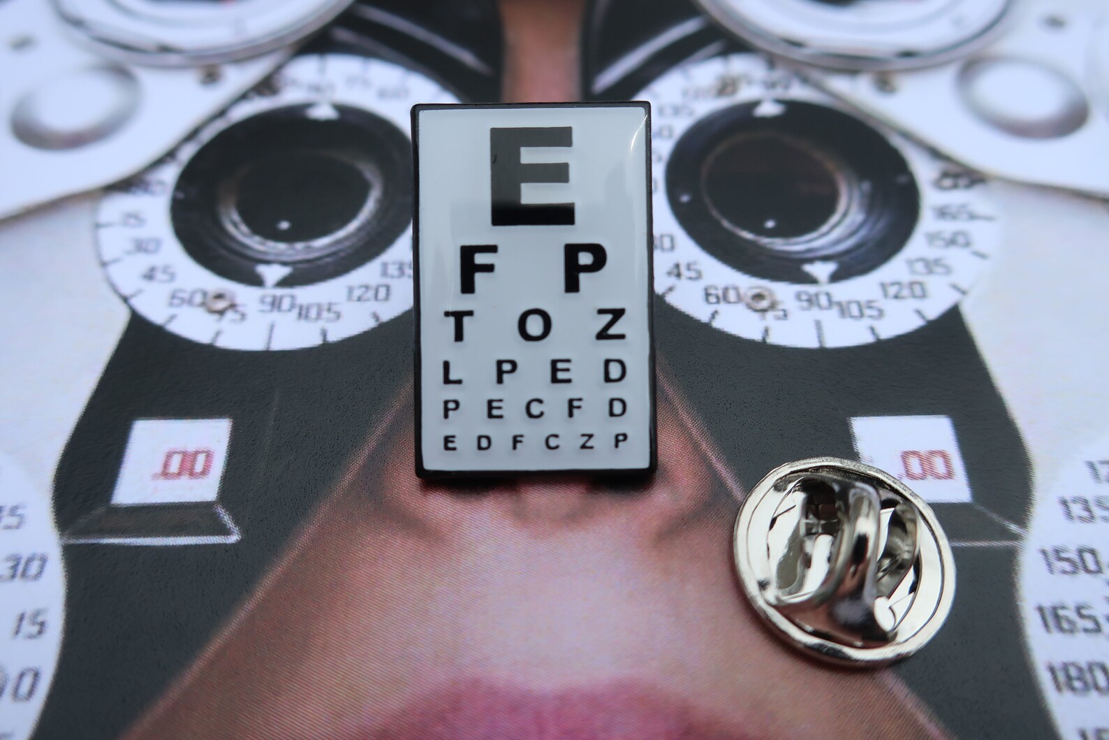 Enamel Eye Chart Lapel Pin EP114 Visual Test Eye Chart Eye | Etsy
