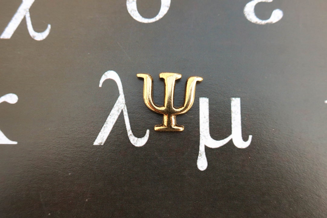 Psi Gold Lapel Pin- CC710G- Greek Alphabet, Psychology, Trigonometry ...