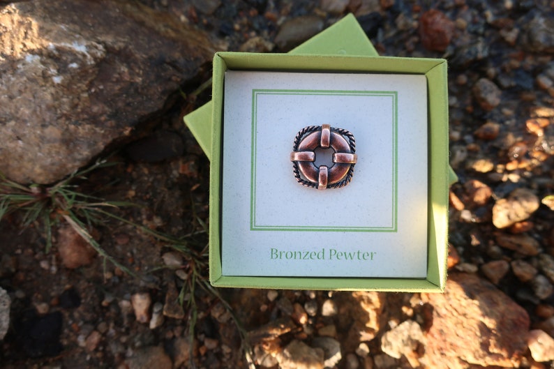 Life Preserver Copper Dipped Pewter Lapel Pin- CC435C- Rescue ...