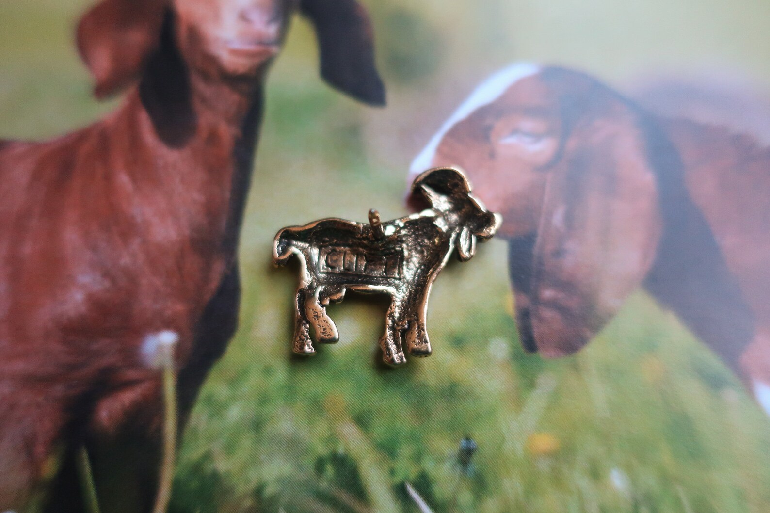 Goat Gold Dipped Pewter Lapel Pin CC639G Goat Farm | Etsy