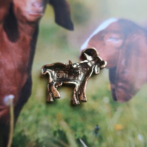 Goat Gold Dipped Pewter Lapel Pin- CC639G- Goat, Farm, Farming, G.O.A.T ...