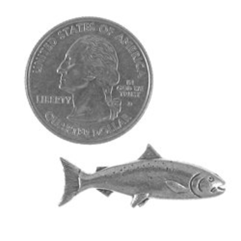 Salmon Lapel Pin CC126 Fish and Fishing Pins and Gifts | Etsy