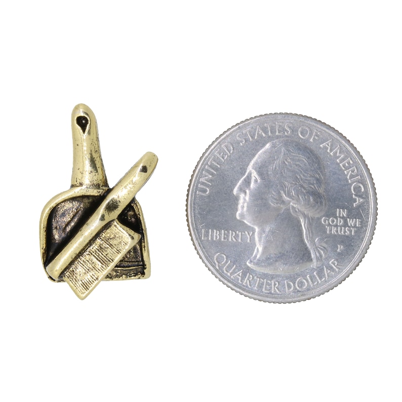 Gold Dust Pan and Brush Lapel Pin- CC331G- Cleaning Services, Maid ...