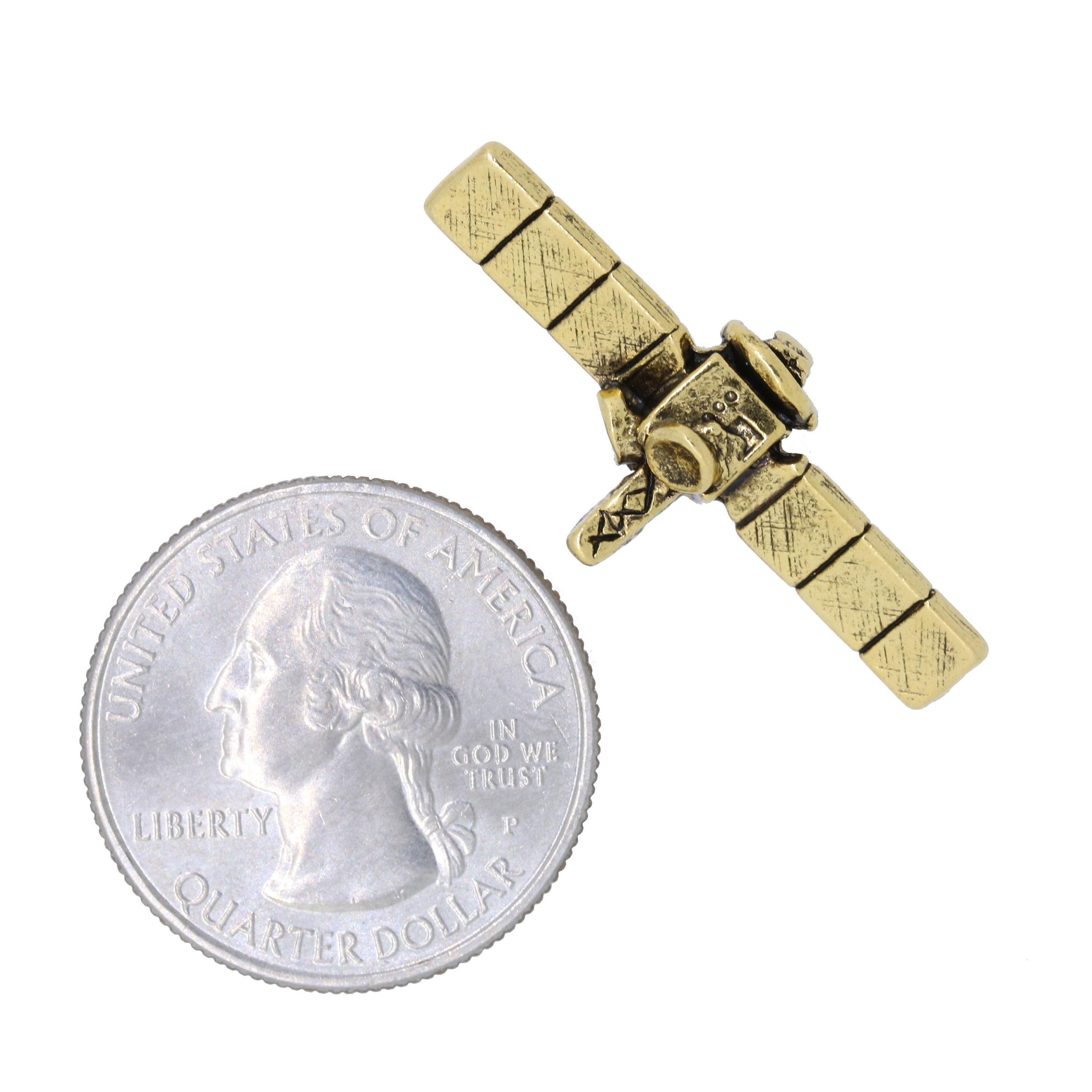Gold Satellite Lapel Pin- CC210G- Science and Space Pins for Scientists ...