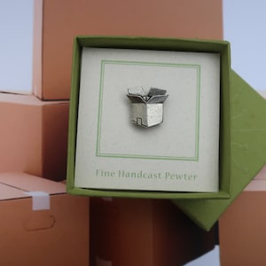 Shipping Box Pewter Lapel Pin- CC568- Shipping, Freight, Moving, and ...