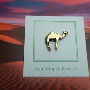 Gold Camel Lapel Pin- CC593G- Camel, Desert, Safari, and Zoo Animal ...