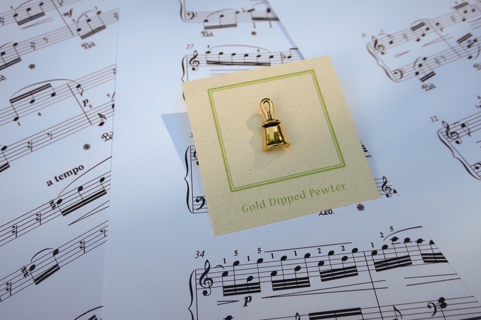Gold Handbell Lapel Pin- CC227G- Handbell, Bell, Percussion, and ...