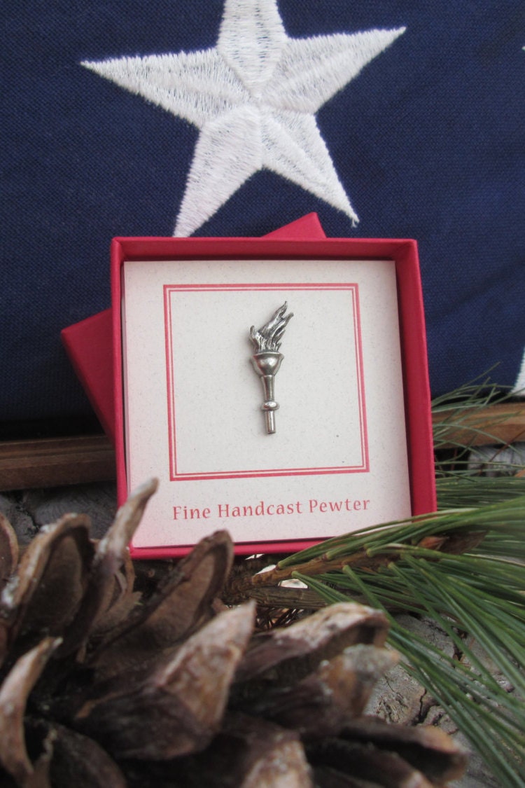 Torch Lapel Pin CC406 Symbol of Knowledge Illumination - Etsy