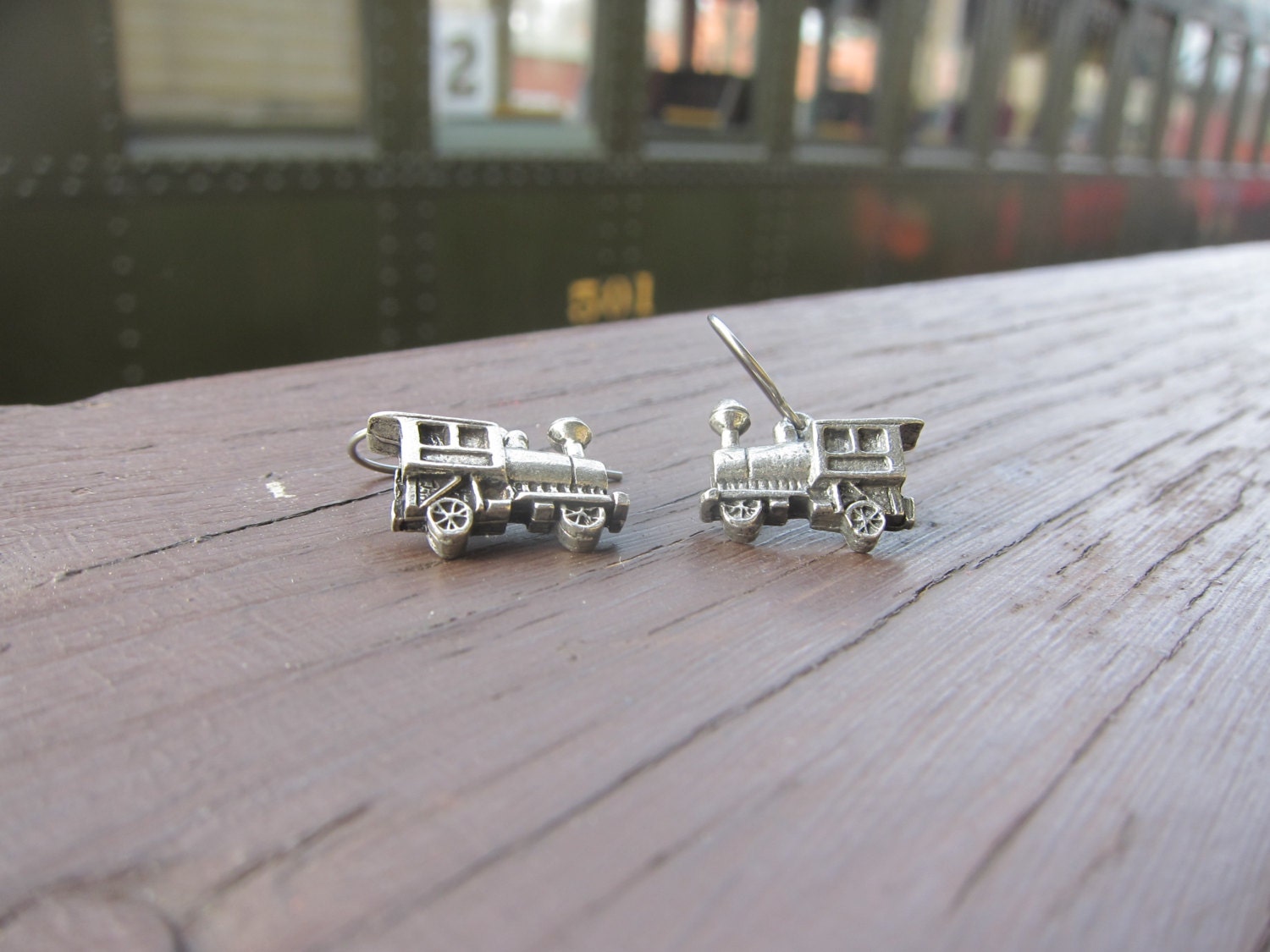 Pewter Train Earrings Locomotives Trains and Engine - Etsy