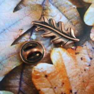 Copper Oak Leaf Lapel Pin- CC485C- Nature, Hiking, Tree, and Foliage ...