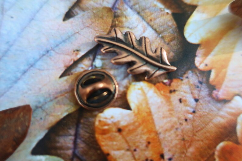 Copper Oak Leaf Lapel Pin CC485C Nature Hiking Tree and | Etsy