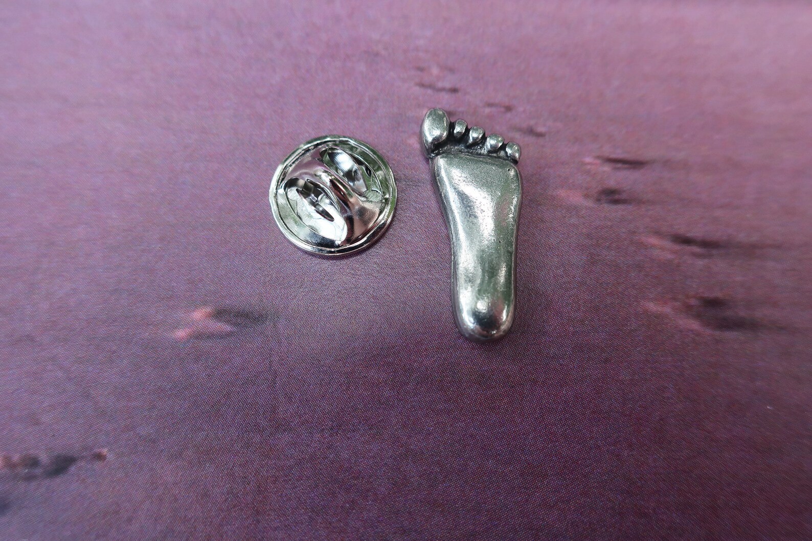 Foot Pewter Lapel Pin CC468 Foot Orthopedic Footprint and | Etsy