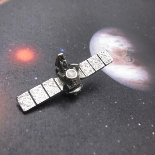 Gold Satellite Lapel Pin CC210G Science and Space Pins for - Etsy