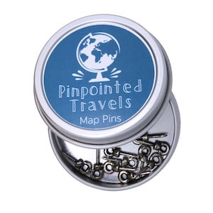 Ring Map Pins- Set of 10- MP116- Map Your Travels by Threading String ...
