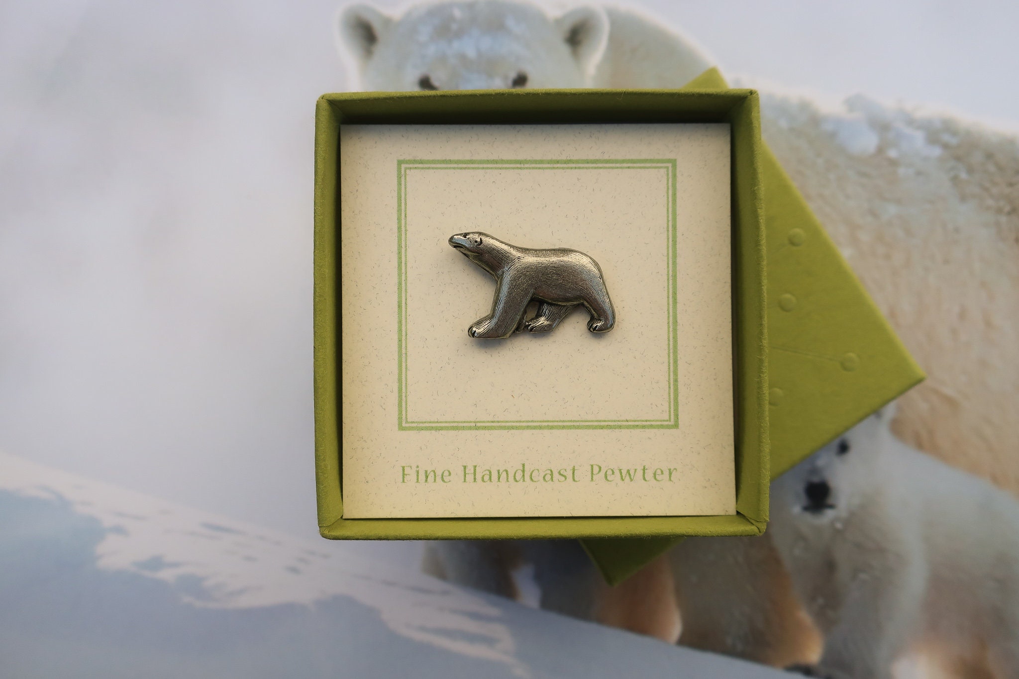 Polar Bear Lapel Pin CC580 Wildlife Pins Arctic Animals - Etsy