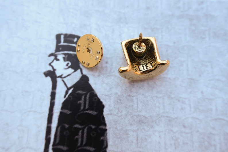 Top Hat Gold Dipped Pewter Lapel Pin- CC475G- Hats, Formal Wear ...