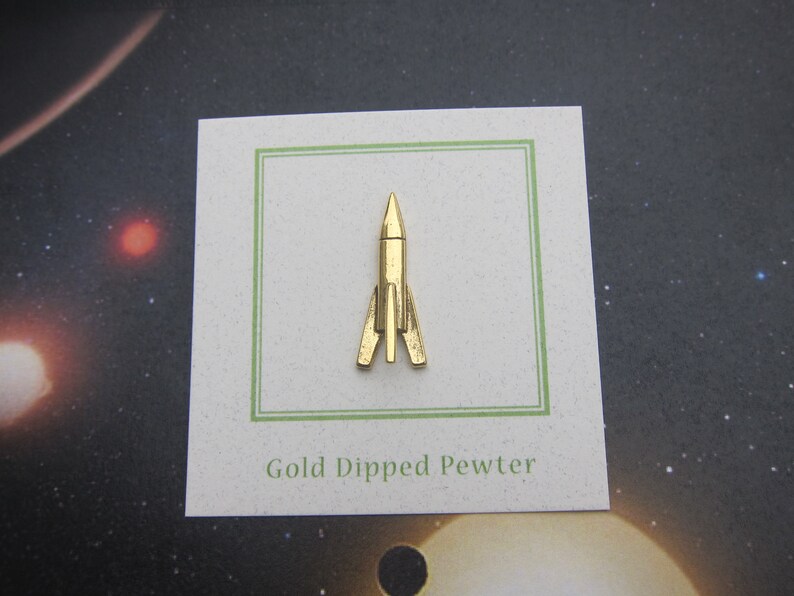 Gold Rocket Lapel Pin CC212G Missile Spacecraft Aircraft | Etsy