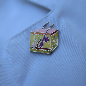 Skin Lapel Pin- EP116- Skin, Dermatologist, Anatomy and Cell Lapel Pins ...