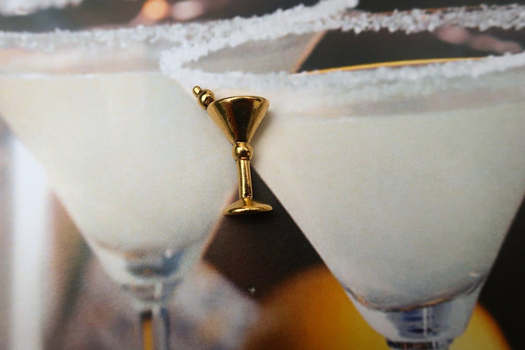 Gold Martini Glass Lapel Pin-cc277g- Martini, Martini Glass, Cocktail ...