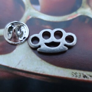 Brass Knuckles Lapel Pin - CC525- Knuckles, Knucks, Knucklebusters ...
