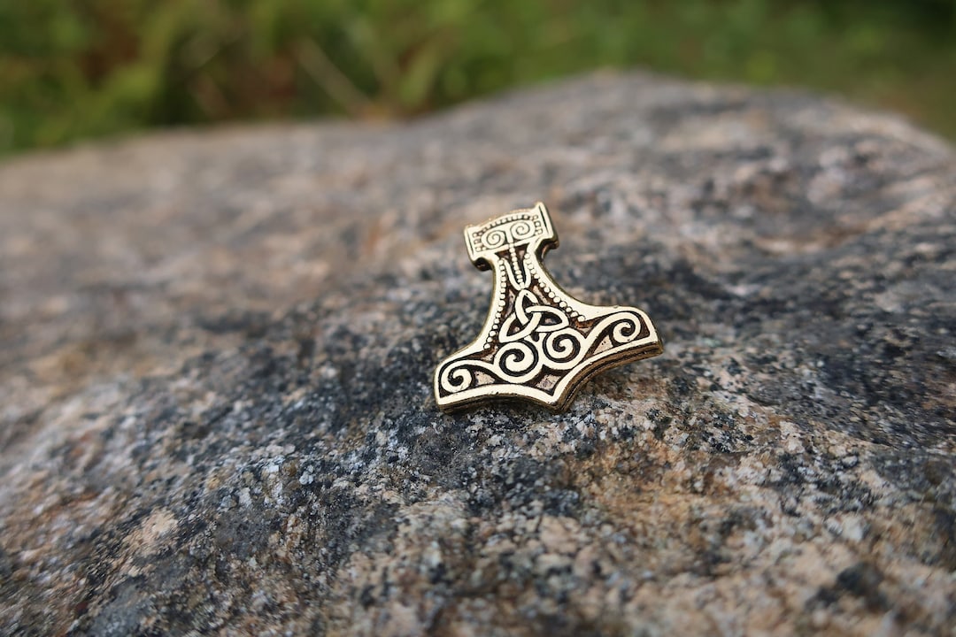 Viking Thors Hammer Gold Lapel Pin- CC695G- Celtic, Viking, and Thor ...